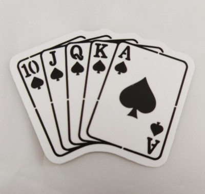 Poker Royal Flush Cards Waterproof Logo Decal Sticker 2"x1.5" | eBay