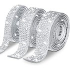 Self Adhesive Rhinestone Trim Tape Diamond Ribbon DIY Strips Stickers ...