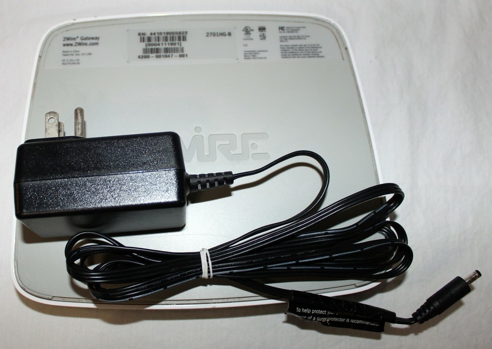 AT&T 2WIRE 2701HG B Gateway WIRELESS G modem ROUTER DSL WiFi ethernet 4 ...