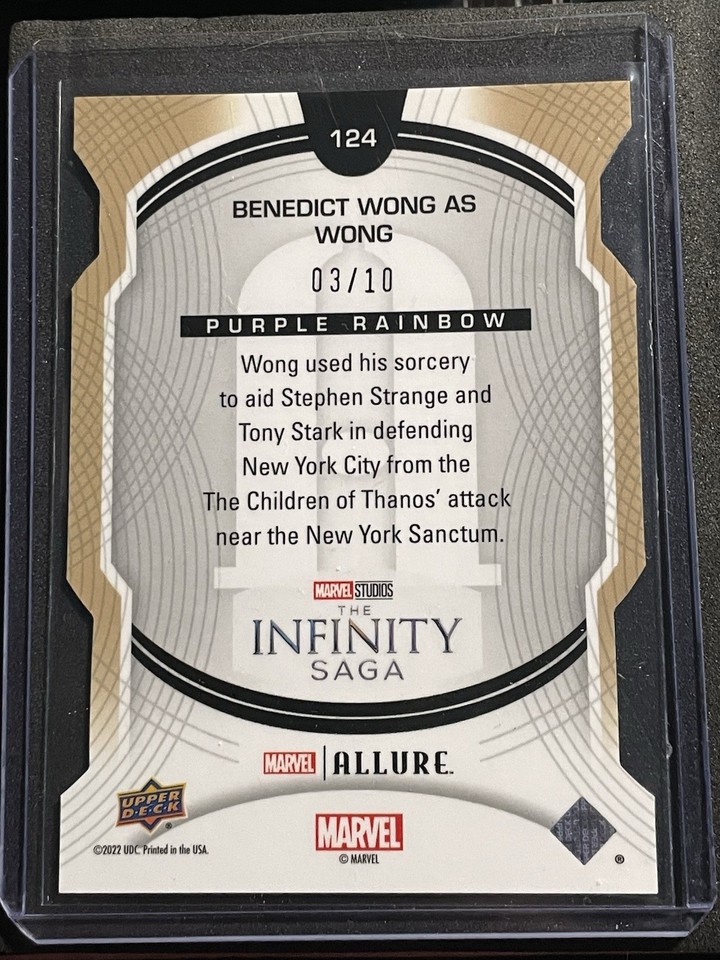 2022 Upper Deck Marvel Allure #124 Benedict Wong Avengers Purple ...