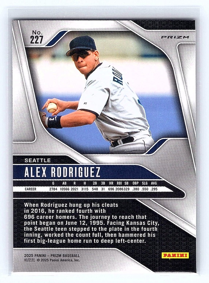Alex Rodriguez 2025 Panini Prizm #227 Red Wave Prizm | eBay