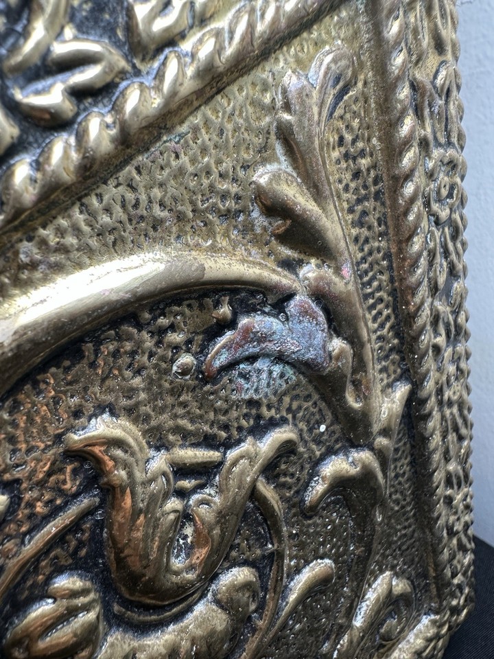 Vintage Embossed Brass and Wood Slippers Box Boat Maritime Style Design ...