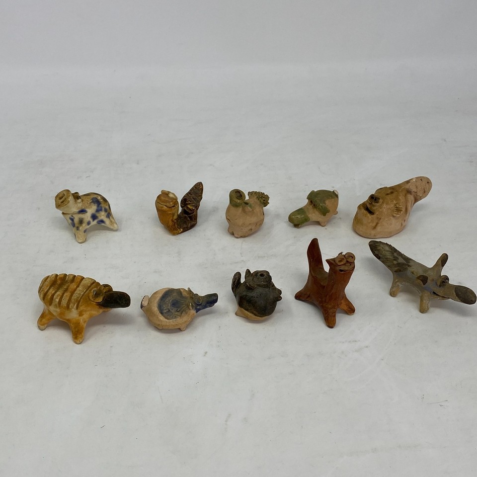 (10) Vintage Clay Figures Folk Art Primitive | eBay
