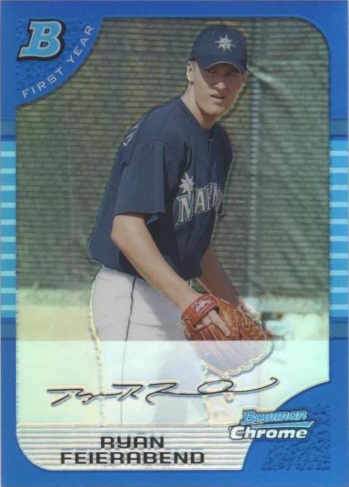 2005 Bowman Chrome - First Year Ryan Feierabend #243 Blue Refractor ...