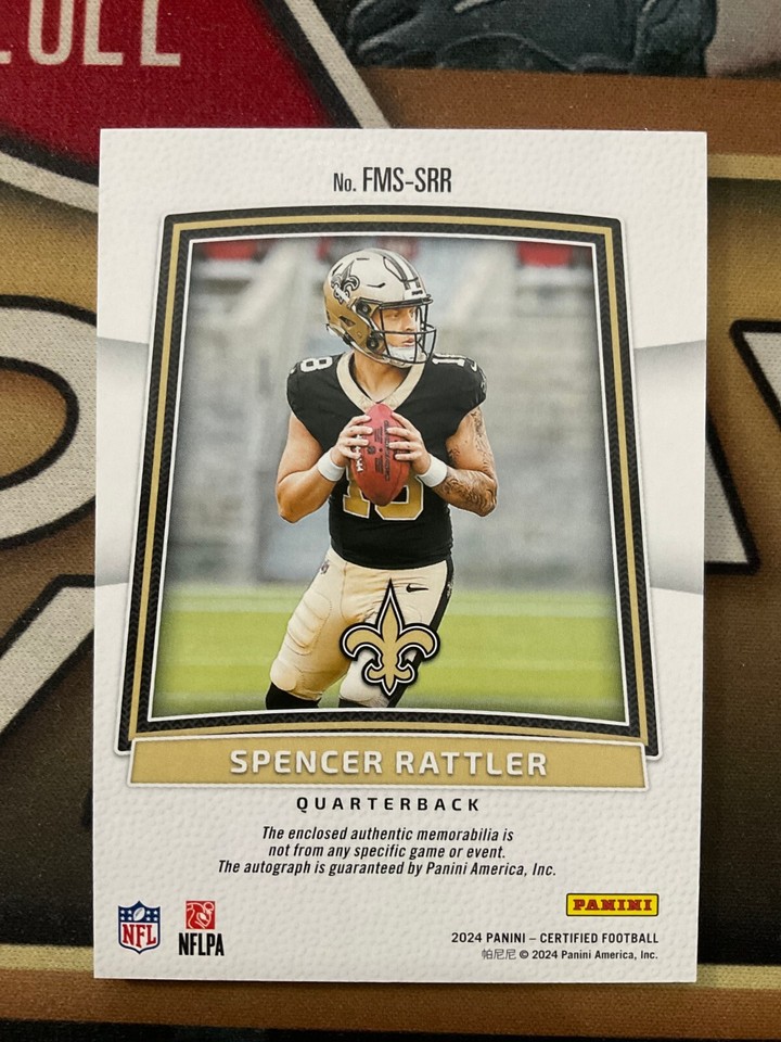 2024 Panini Certified Football#FMS-SRR Spencer Rattler RPA 052/399 Auto ...
