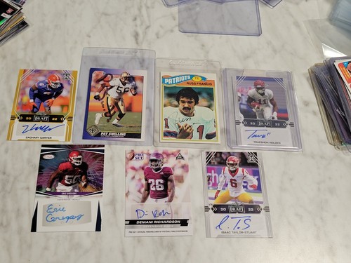 FOOTBALL card lot- 7 AUTOGRAPH cards VINTAGE / CURRENT | eBay UK