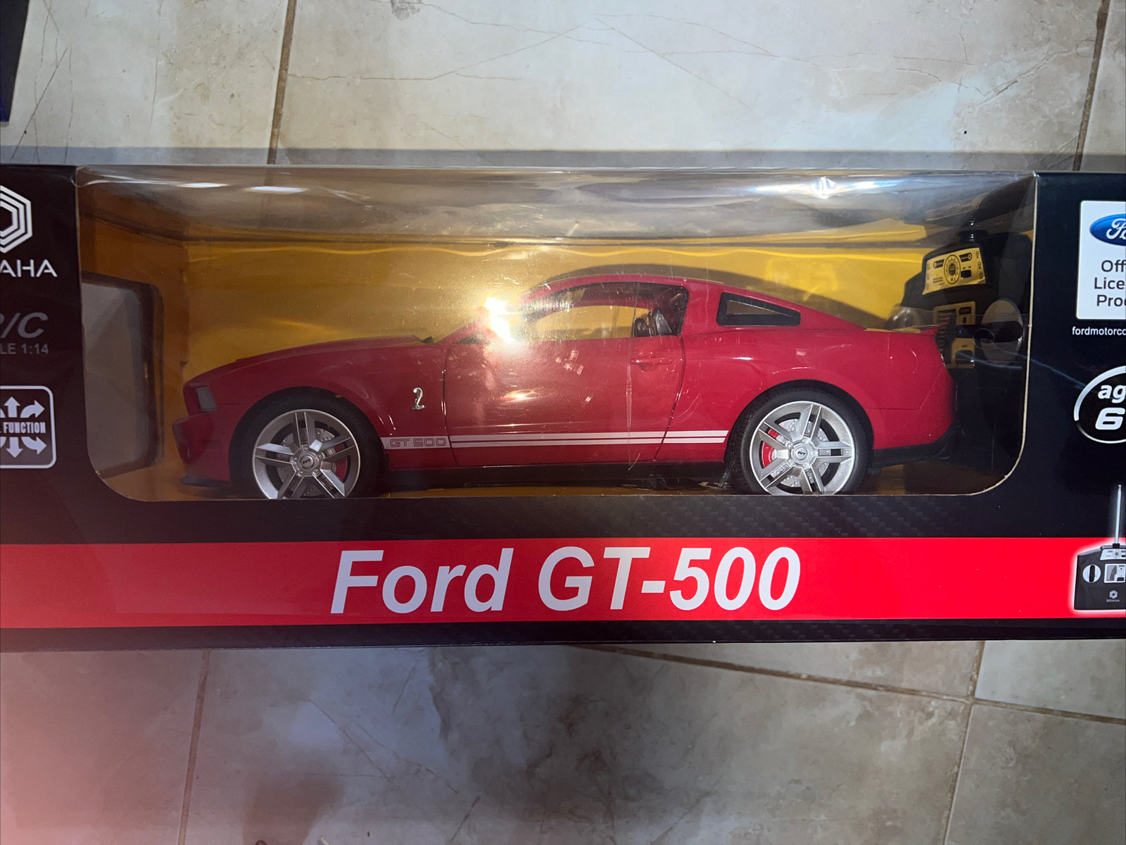 Braha R/C 1/14 Ford Shelby GT-500 Red Mustang Car Remote Control Cobra ...