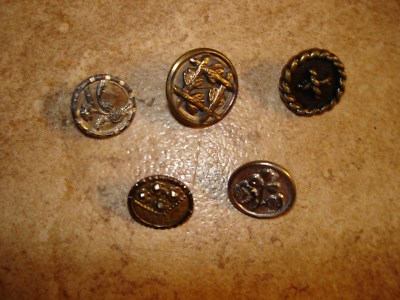 Lot of 5 antique metal picture buttons | eBay
