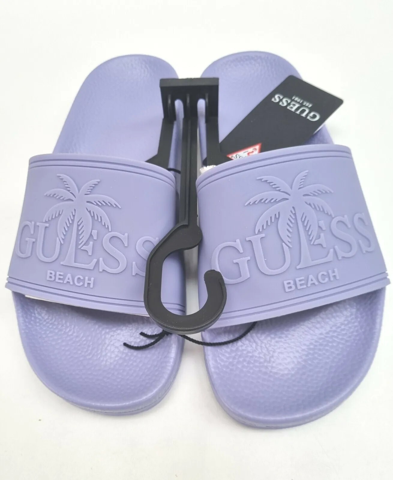 Guess Palm Logo Beach Summer Slider Slides Lavender. Size UK 4 EU 37 ...