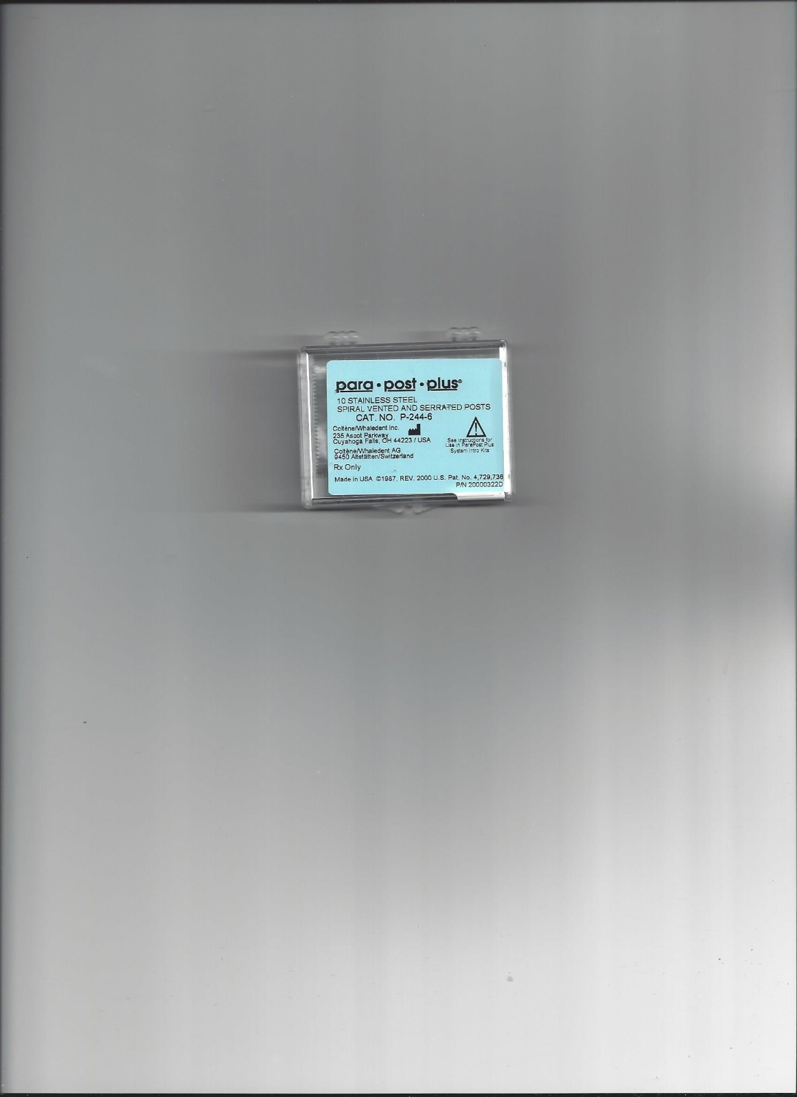 COLTENE P2446 ParaPost Plus black .060" (1.5mm) stainless steel post 10 ...