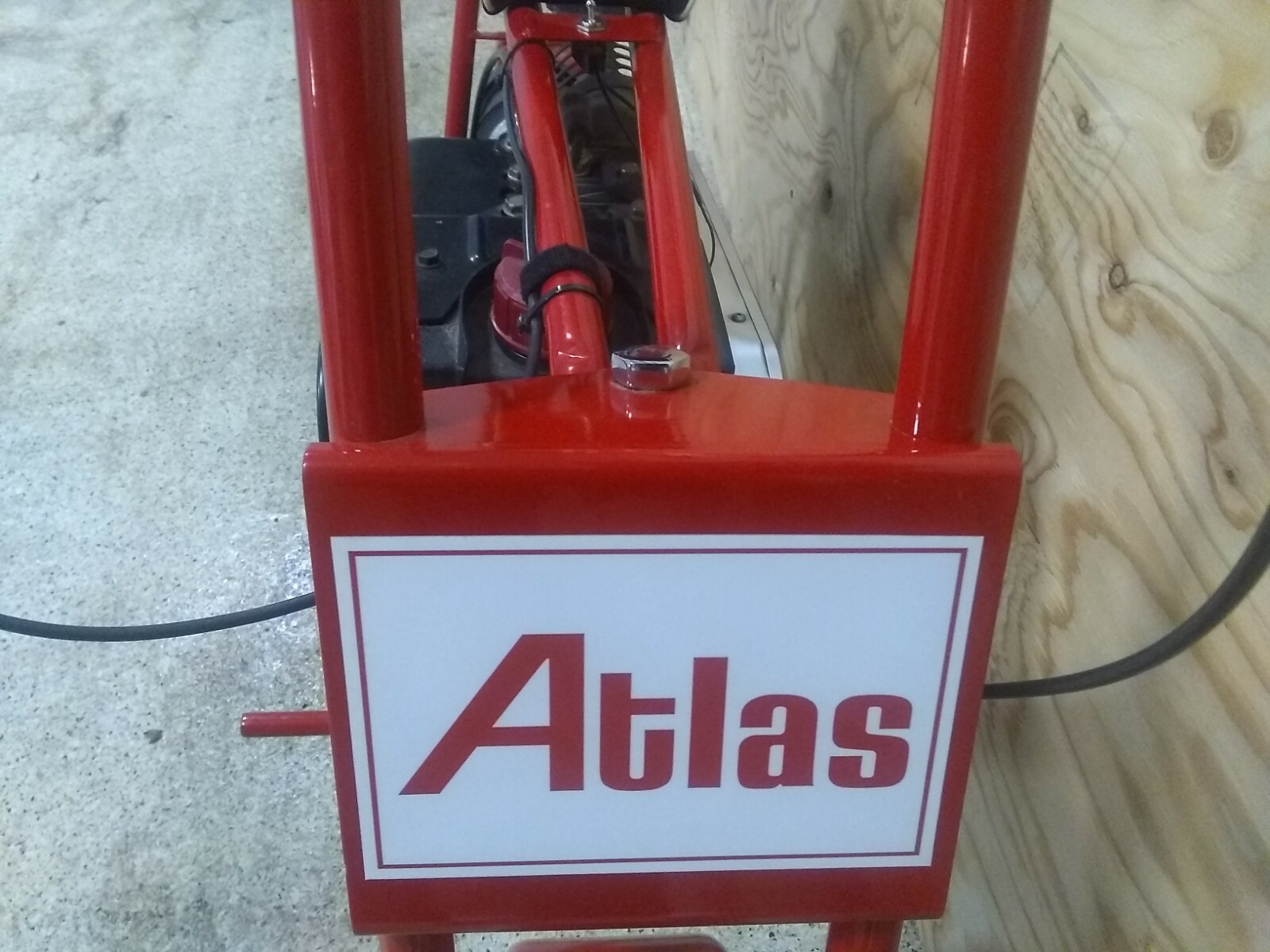 mini bike mini-bike atlas mb3000 vintage restored atlas red tecumseh 3. ...