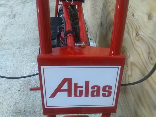 mini bike mini-bike atlas mb3000 vintage restored atlas red tecumseh 3. ...