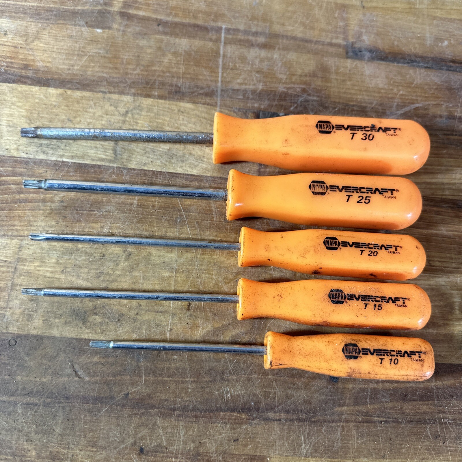 NAPA Evercraft Torx Driver 5 Pc. Set T-10-T30 Mechanic Screwdriver Hard ...