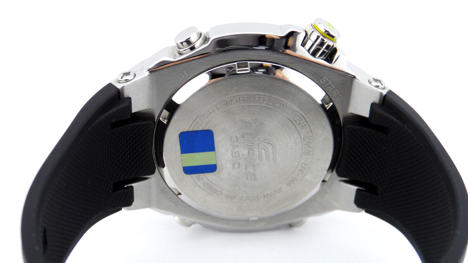 Casio EFE-500 Men's Edifice Chronograph Blue/Black Dial Date Tachymeter ...