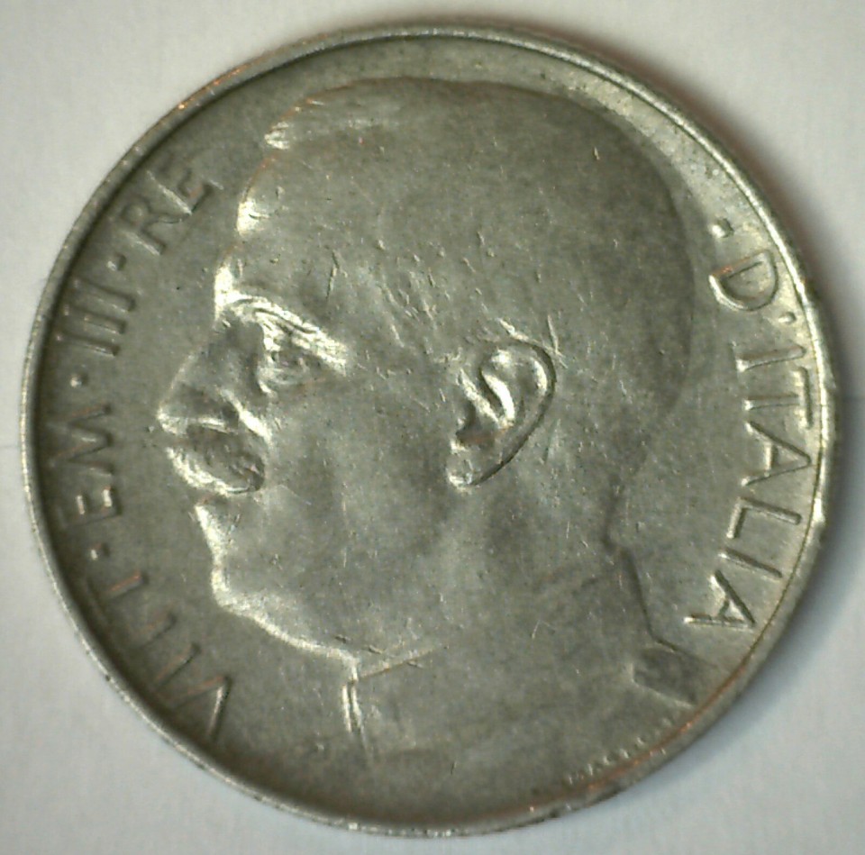 1921 Italy 50 Centesimi Nickel Content Coin VF Very Fine Italian Fifty ...