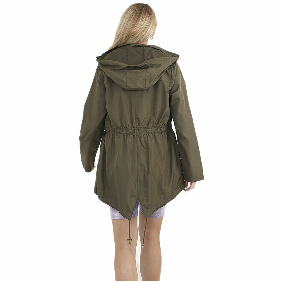 LADIES RAIN MAC WOMENS SHOWER RAINCOAT GIRLS FISHTAIL FESTIVAL KAGOOL ...