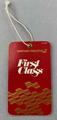 CATHAY PACIFIC FIRST CLASS AIRLINE BAG TAG LUGGAGE BAGGAGE LABEL HONG ...