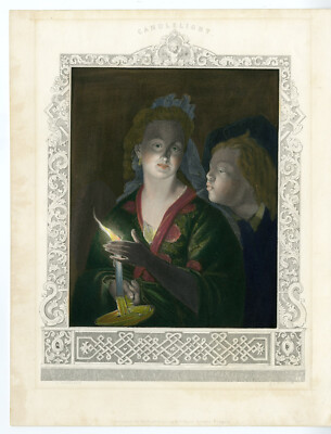Antique Print-BOY-CANDLE-BLOW OUT FLAME-MOTHER-Pound-Schalken-1879 | eBay