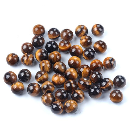20PCS Natural Tiger Eye Stone Gemstones Harmony Round Ball Healing ...