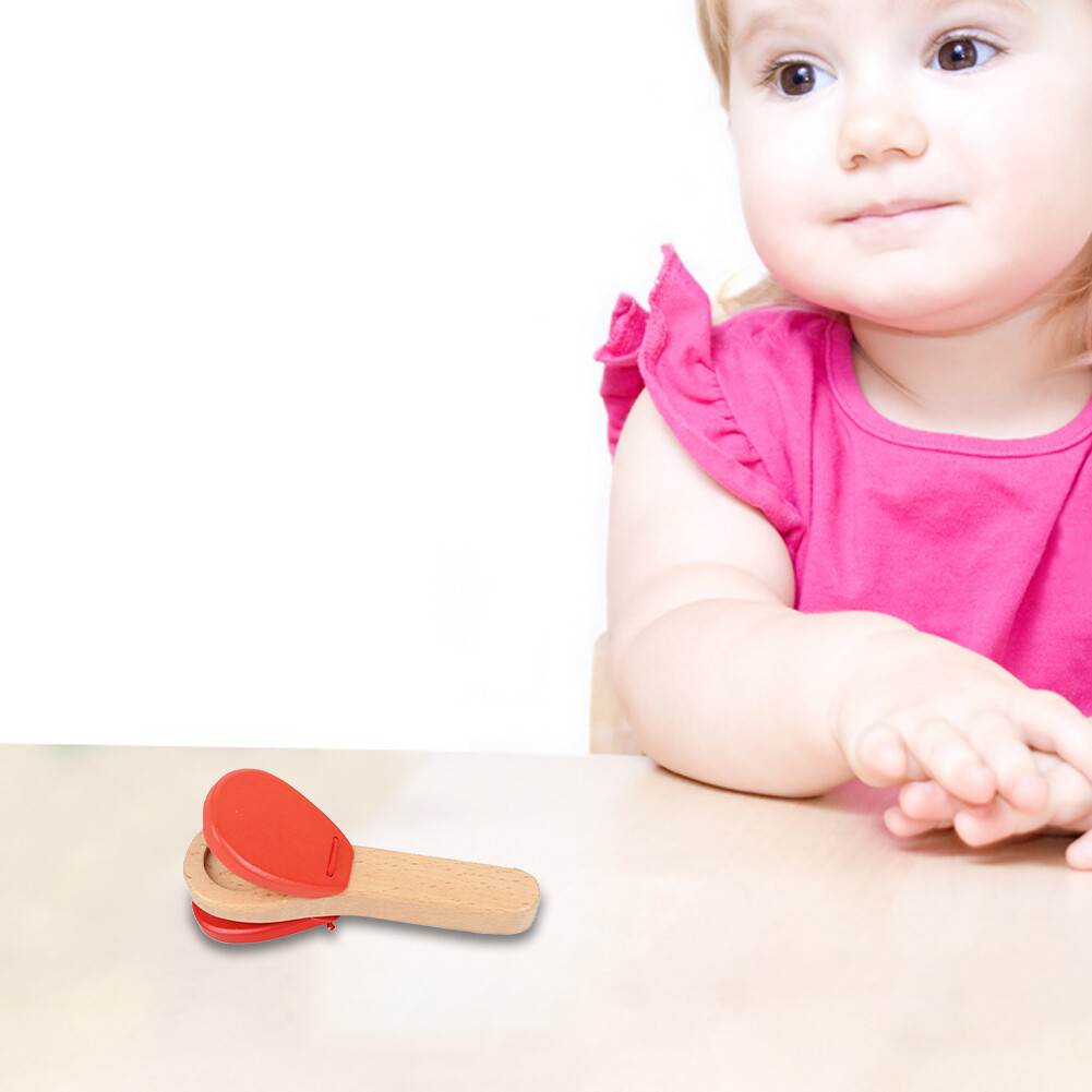 Wooden Castanet Clapper Puzzle Music Clapping Board for Baby Musical ...