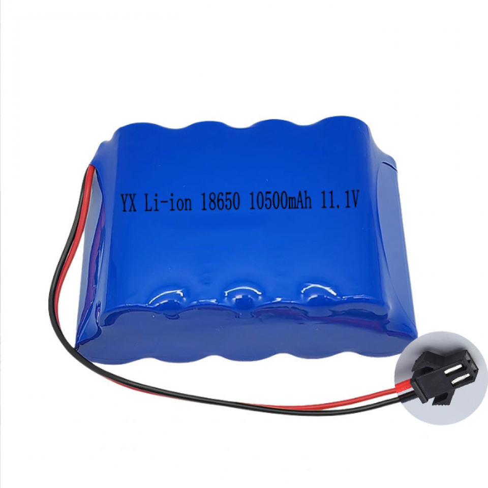 11.1V 12V 6000-10500mAh Rechargeable Li-lon 3S3P Battery Pack SM2.54 ...