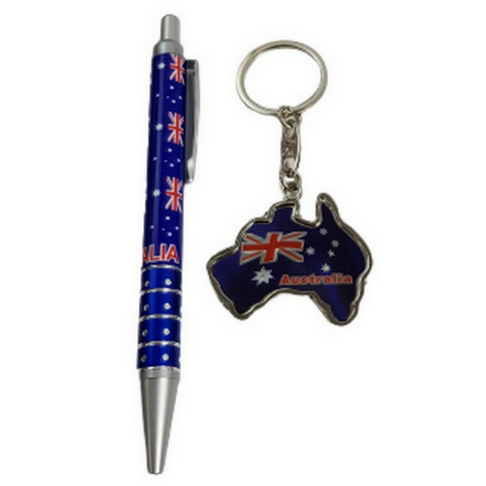 6 Pen Keyring Keychain Australia Flag Map Gift Box Set Bulk Australian ...