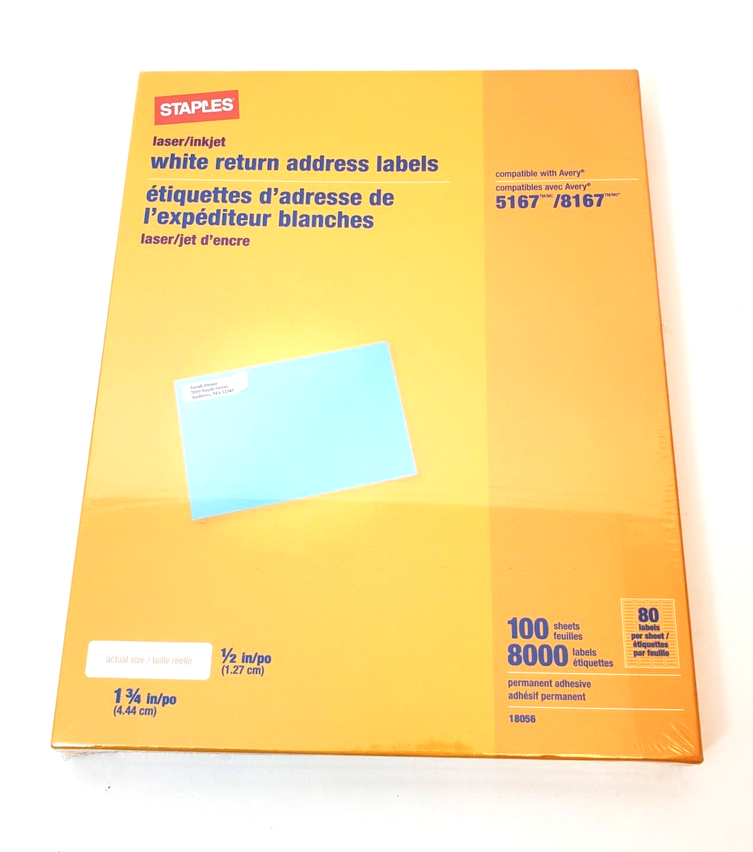 Avery 5167 8167 Template EZ Address Book Label Software