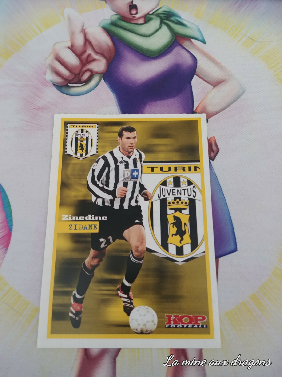 Zinedine Zidane Juventus 1999 Fiche KOP Football Collection rare card ...