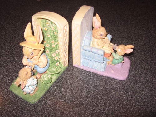 Super Rare Vintage Easter Peter Rabbit Bunny & Friends Bookends Highly ...
