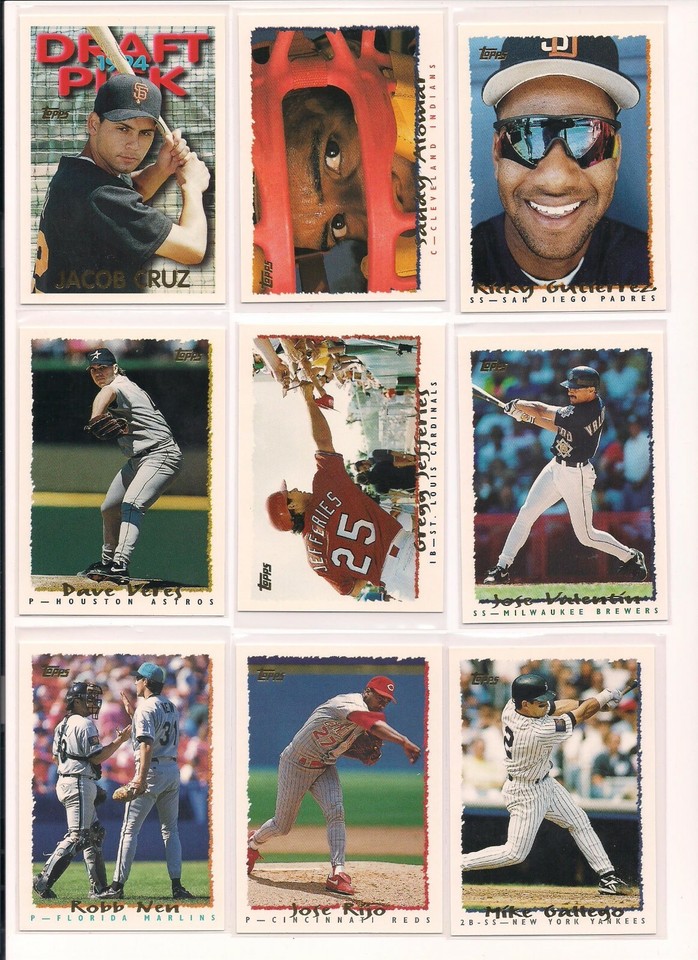 1995 Topps Baseball Trading Cards + Inserts / Choose f/ List #s 501 ...