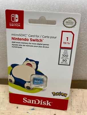 Pokemon Memory Card For Nintendo Switch 1TB Micro SD SDXC Snorlax ...