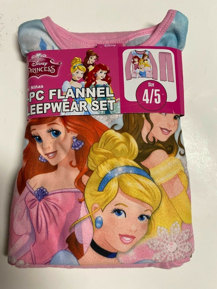 *NWT - DISNEY PRINCESS - 2-PC FLANNEL SLEEPWEAR SET | eBay