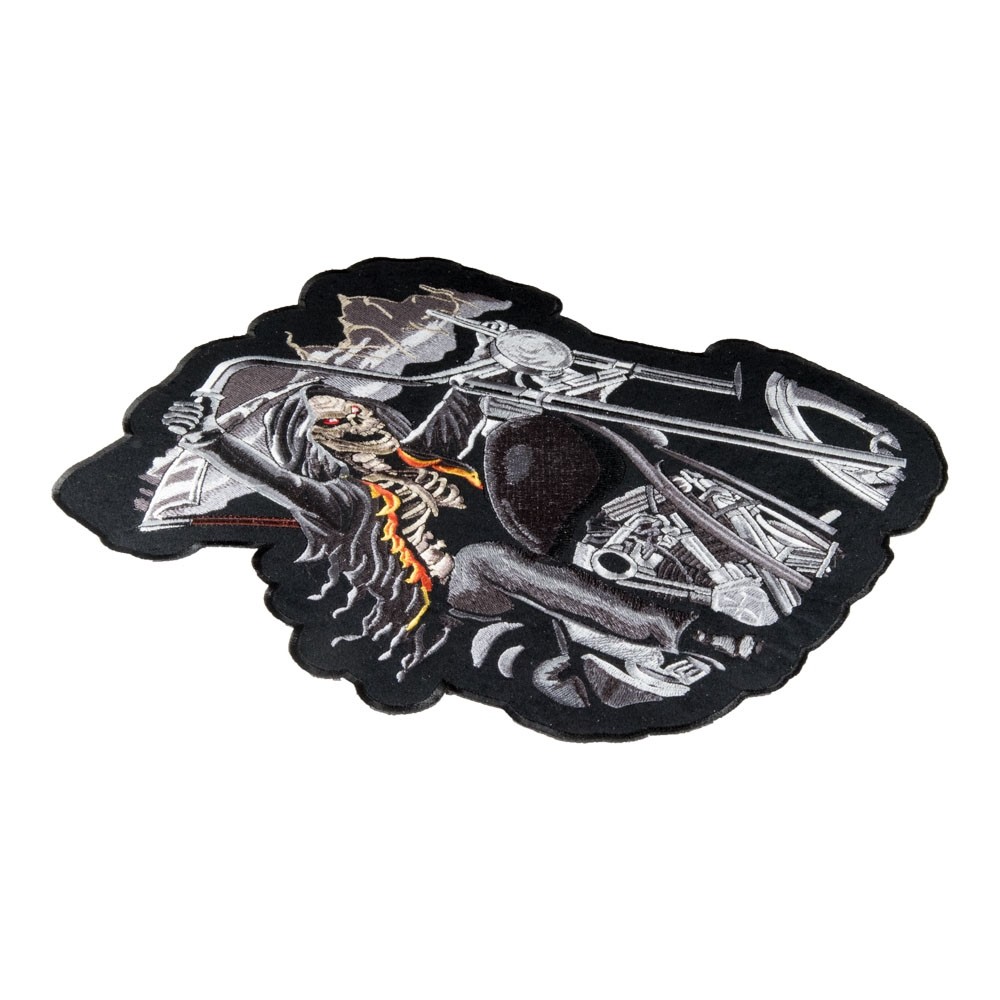 Grim Reaper On A Motorcycle Patch, Biker Back Patches | eBay