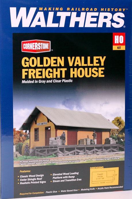 HO Scale - Golden Valley Freight House "Building Kit" Walthers - 933 ...