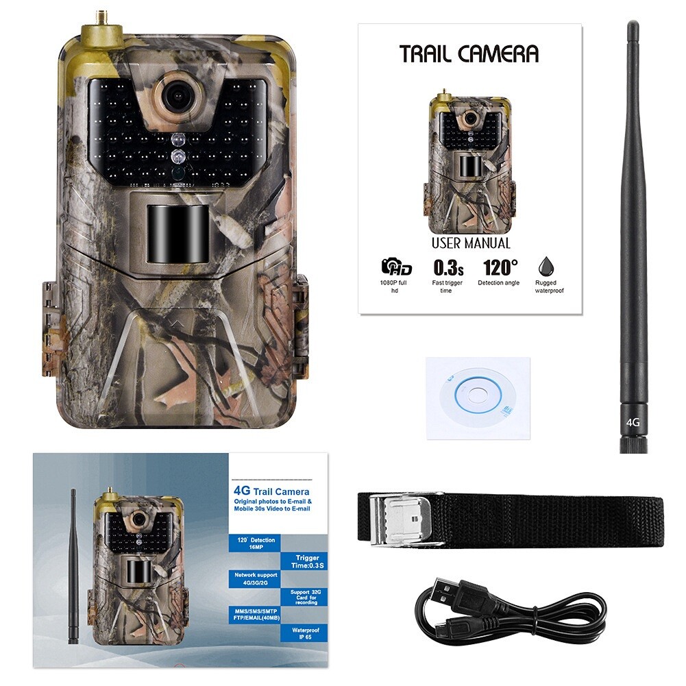 4G Hunting Trail Camera Cellular Hunting Game & Trail Camera Security ...