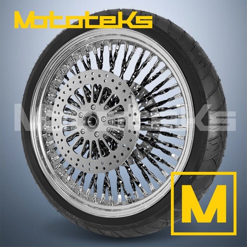 23X3.5 CALI FAT SPOKE WHEEL 52 STAINLESS FOR HARLEY TOURING FRONT RIM ...