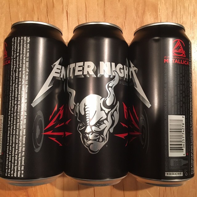 Metallica Enter Night Pilsner 16 Ounce Beer Cans 3 Three Empty for sale ...