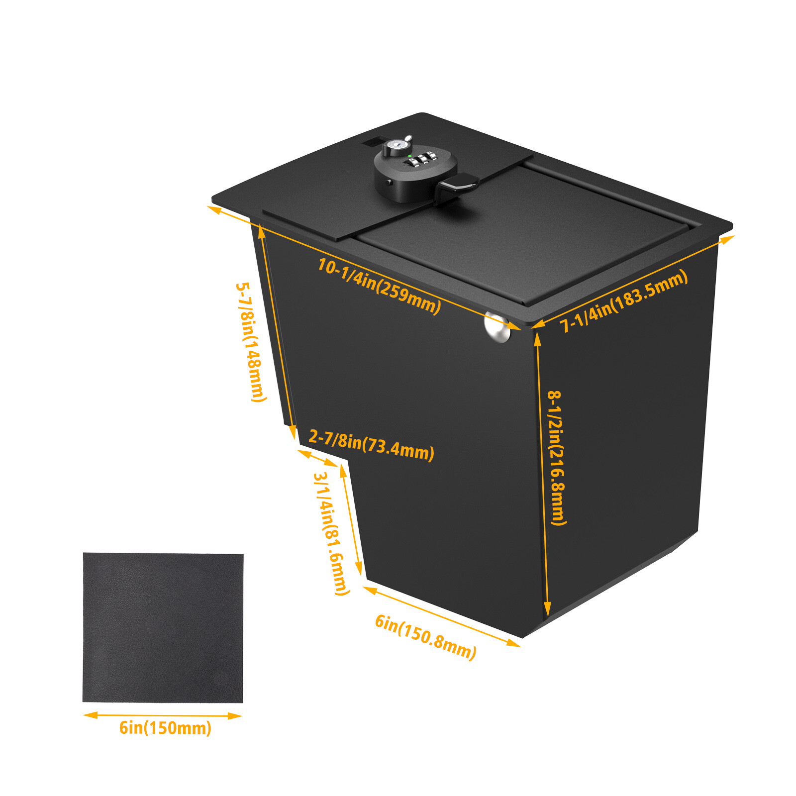 Center Console Safe GUN STORAGE 00016-89199 For 2010 - 2020 2021 TOYOTA ...