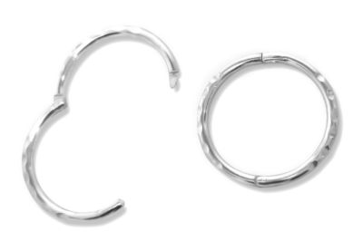 Sterling Silver 925 Solid Hinged D/C Sleeper Earrings sizes 10mm 12 ...