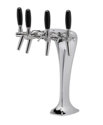 CELLI COBRA PLUS 4 FAUCET CHROME DRAFT BEER & WINE TOWER – REFURBISHED ...