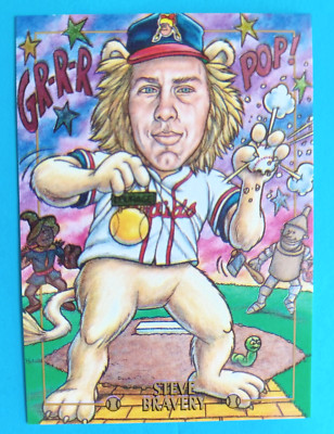 1993 CARDTOONS STEVE AVERY BRAVERY #F-4 FOIL INSERT PARODY CARD ATLANTA ...