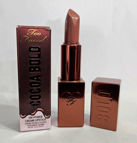Too Faced GANACHE Cocoa Bold Em Power Cream Lipstick Full Size .11 oz ...