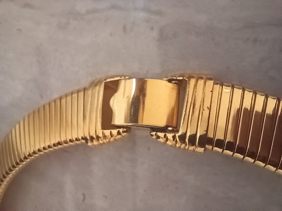 Napier Gold Tone Wide Band Collar Necklace Fold Over Closure Signed | eBay