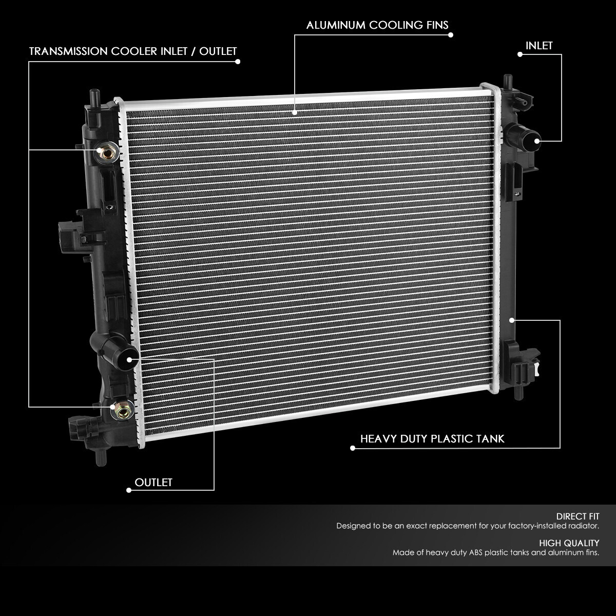 FOR 16-20 CADILLAC ATS/CTS CAMARO 2.0T 3.6L ALUMINUM CORE RADIATOR DPI ...