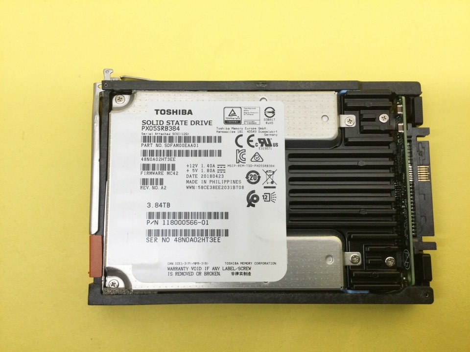 PX05SRB384 EMC VMAX 005052385 3.84TB 2.5" 6/12Gb SAS SSD 118000566-01 ...
