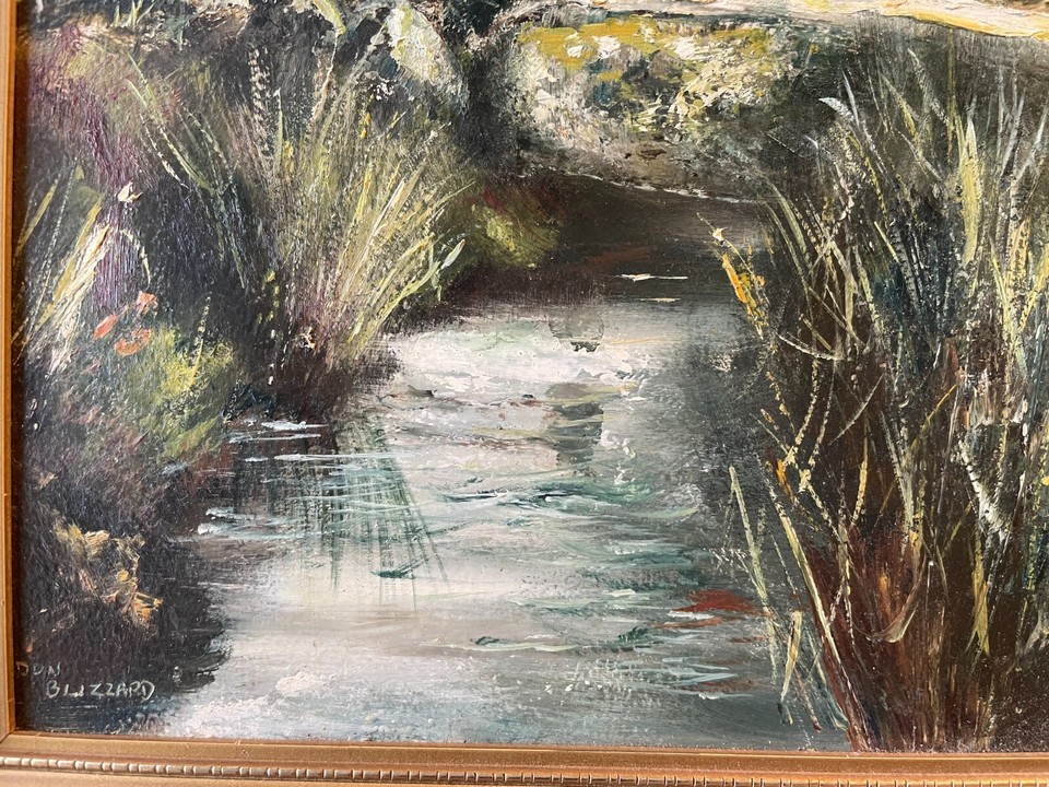 Rare Don Blizzard Oil Painting on Board 30 cm W x 36 cm H Frame Dodmin ...