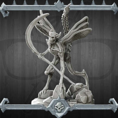 Bone Devil | Slender Devil | Miniature for Tabletop games like D&D and ...