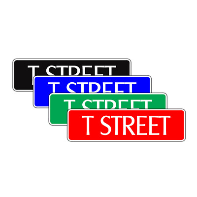 T Street Name Letter Aluminum Metal Novelty Street Sign Wall Decor | eBay