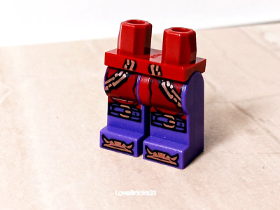 New LEGO Copper Chain LEGS Boots Horned Tips Purple Dark Red Body Part ...