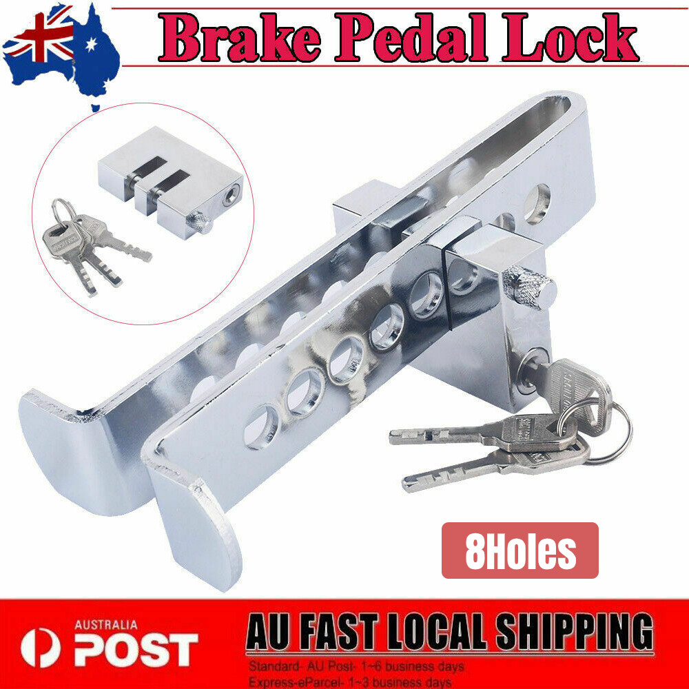 8 Holes Car Brake Pedal Lock Security Car Auto Steel Safty Lock Anti ...